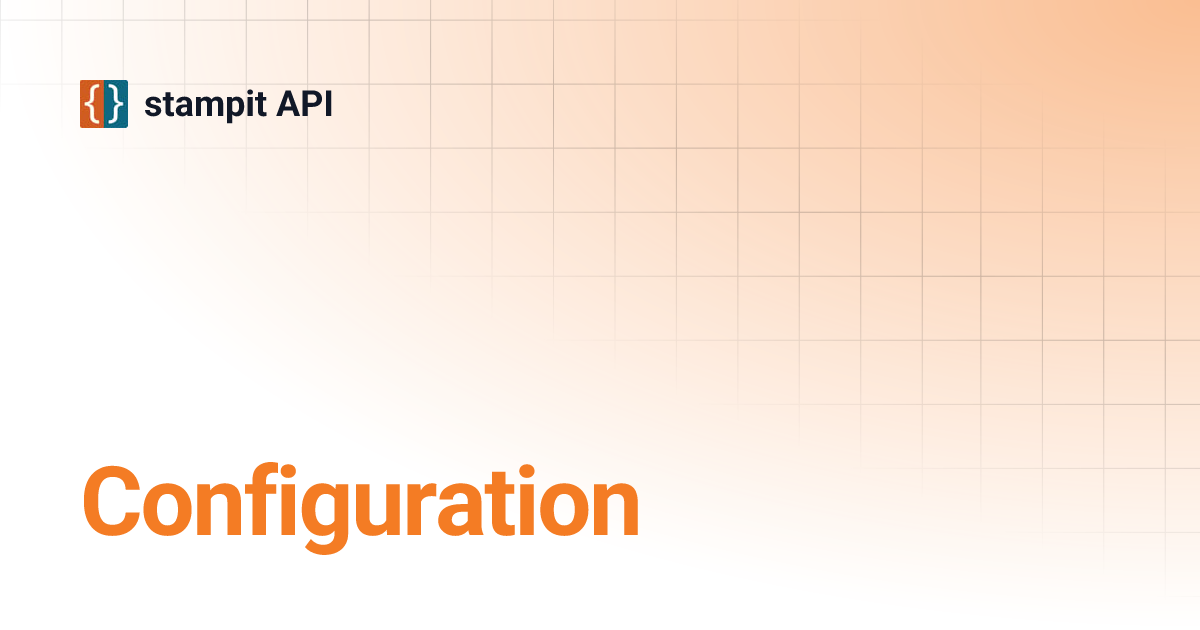 Configuration | stampit API